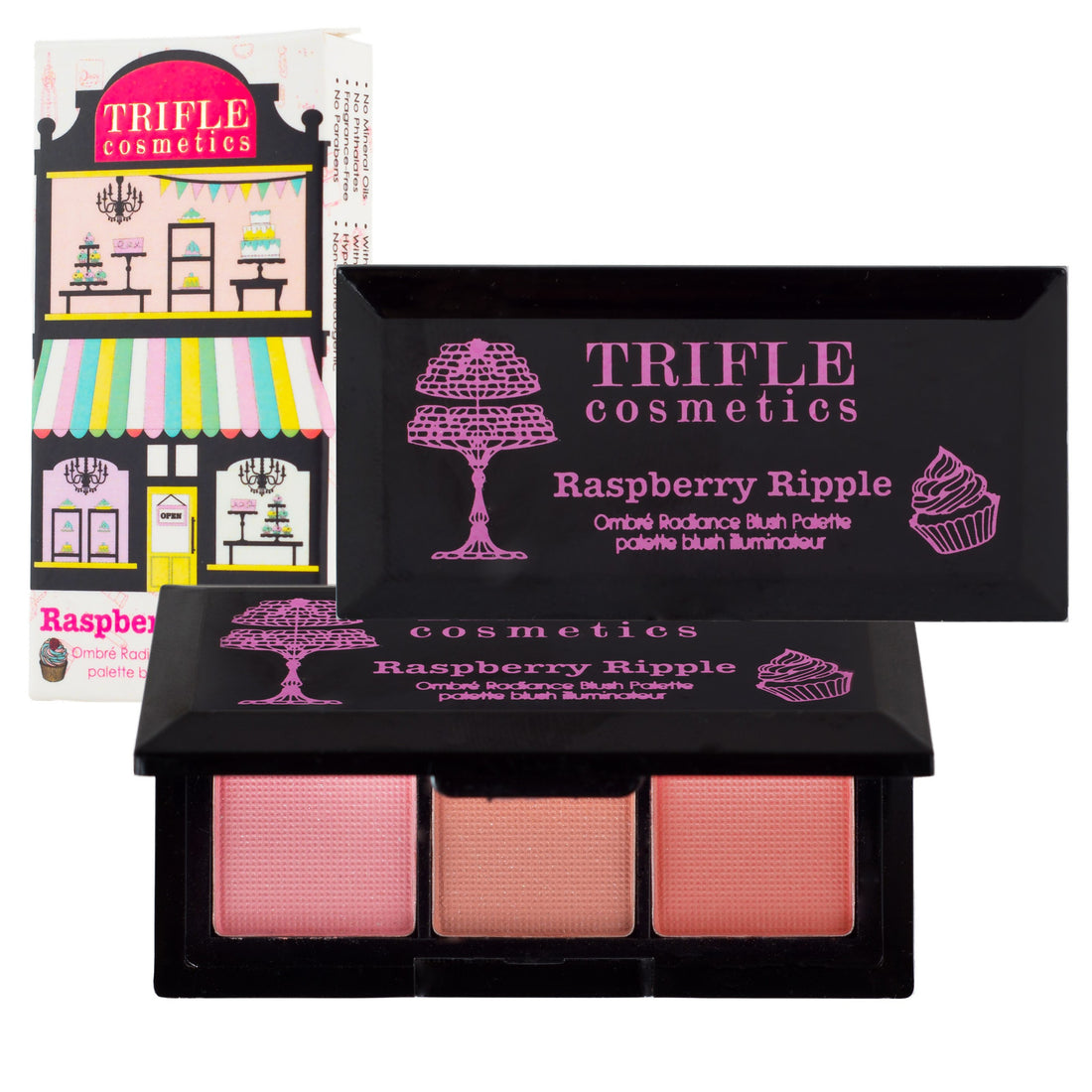 Raspberry Ripple - Ombré Radiance Blush Palette – Trifle Cosmetics